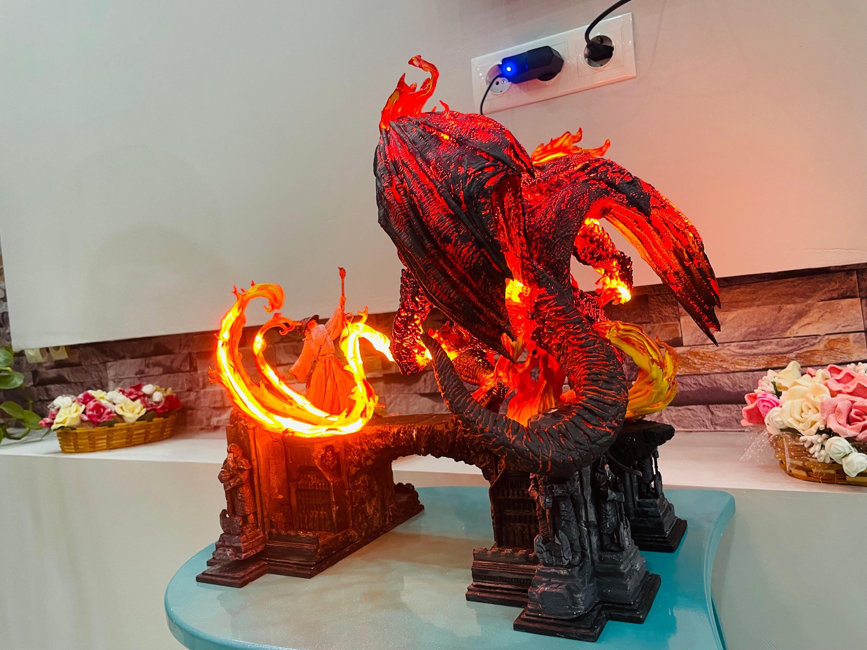 Epic Balrog Vs Gandalf Diorama LED Modification - Large Size, Balrog ...