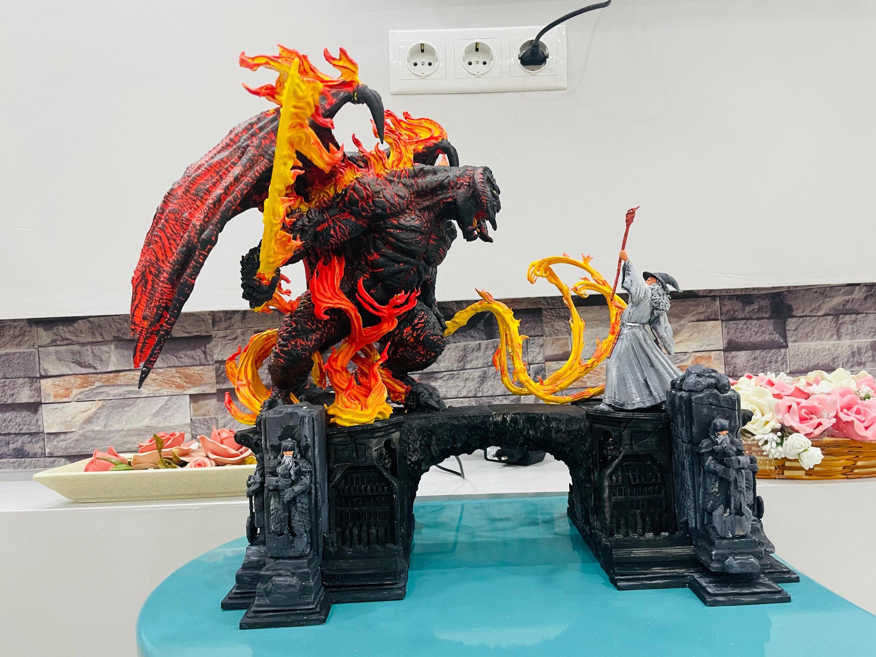 Epic Balrog Vs Gandalf Diorama LED Modification Large Size, Balrog ...