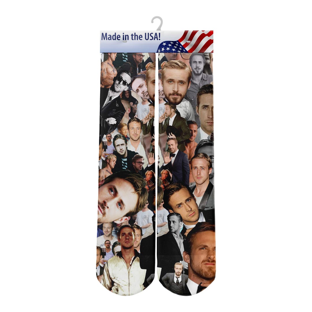 Ryan Gosling Collage Socks - Etsy