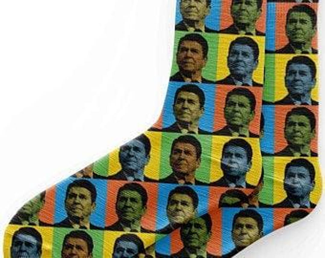 Ronald Reagan Socks Ronald Reagan Pop Art Socks - Etsy
