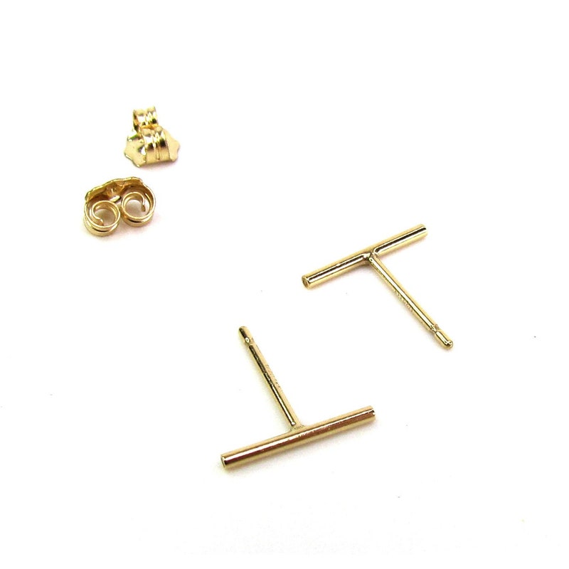 Gold Bar Earrings - Etsy