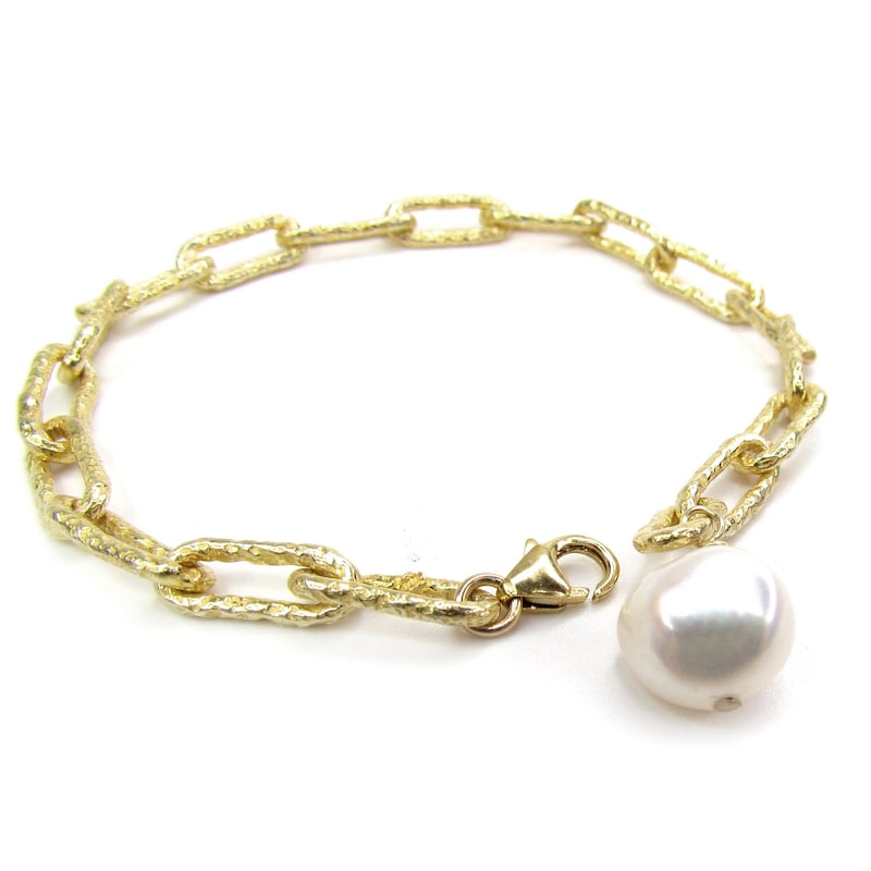 Pearl Chain Bracelet - Etsy