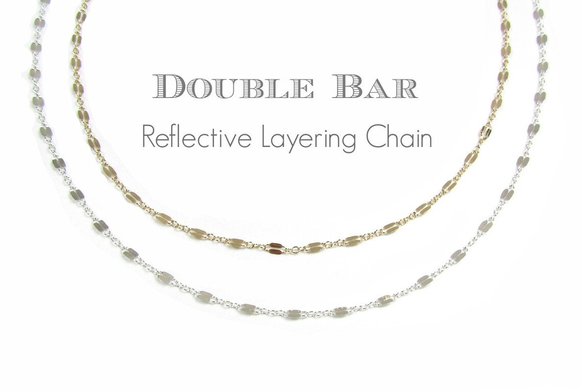 LACE CHAIN Double Bar Layering Chain Layering Lacey Chain - Etsy