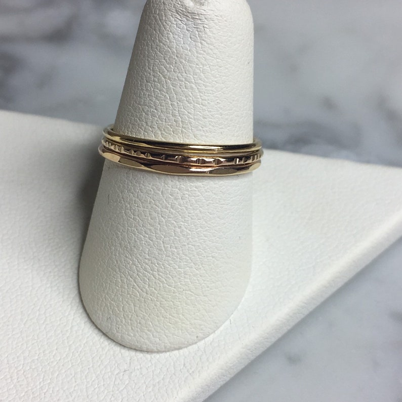 Stack Rings Set of 3 Stackable Rings Set of 3 Textured Band | Etsy