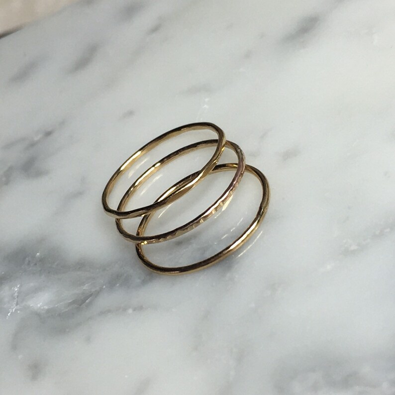 Stack Rings Set of 3 Stackable Rings Set of 3 Textured Band | Etsy