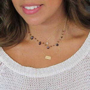 14K Solid Gold FEARLESS Necklace • Personalized Affirmation Tag Pendant ...