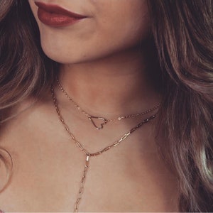 Hammered Sterling Silver Sideways Heart Necklace | Delicate Open Heart ...