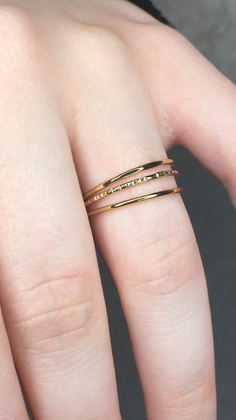 Stack Rings Set of 3 Stackable Rings Set of 3 Textured Band | Etsy