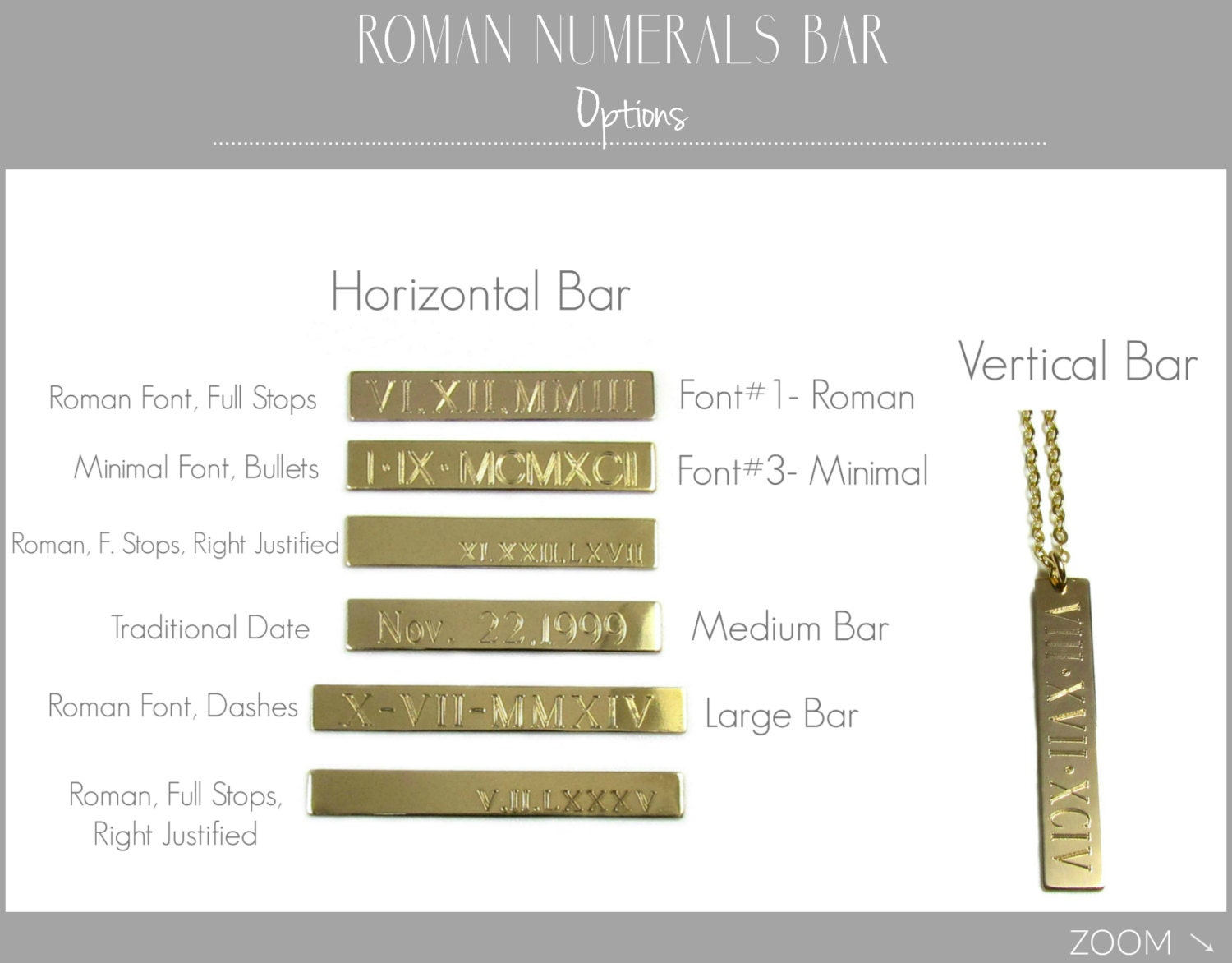 WEDDING DATE Roman Numeral Bar Necklace Engraved Gold Bar - Etsy