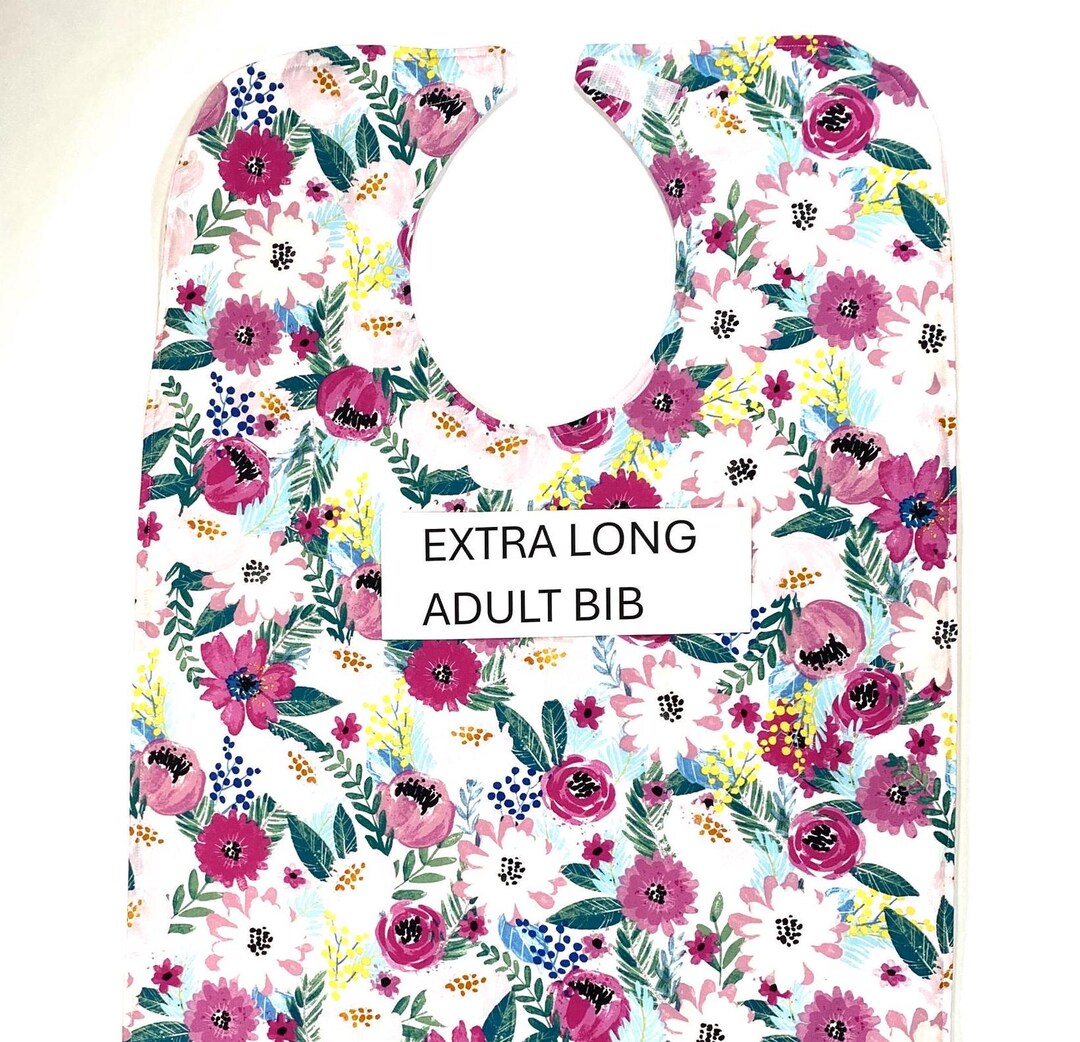 Womens EXTRA LONG Adult Bib Women Bibs Special Needs Bib Colorful ...