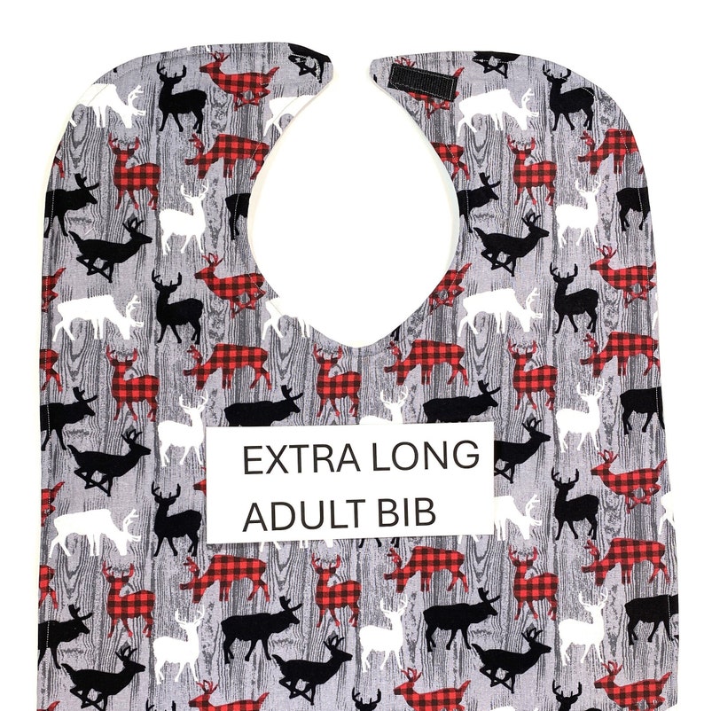 Womens EXTRA LONG Adult Bib Men's Bibs Special Needs Bib Senior Gift ...
