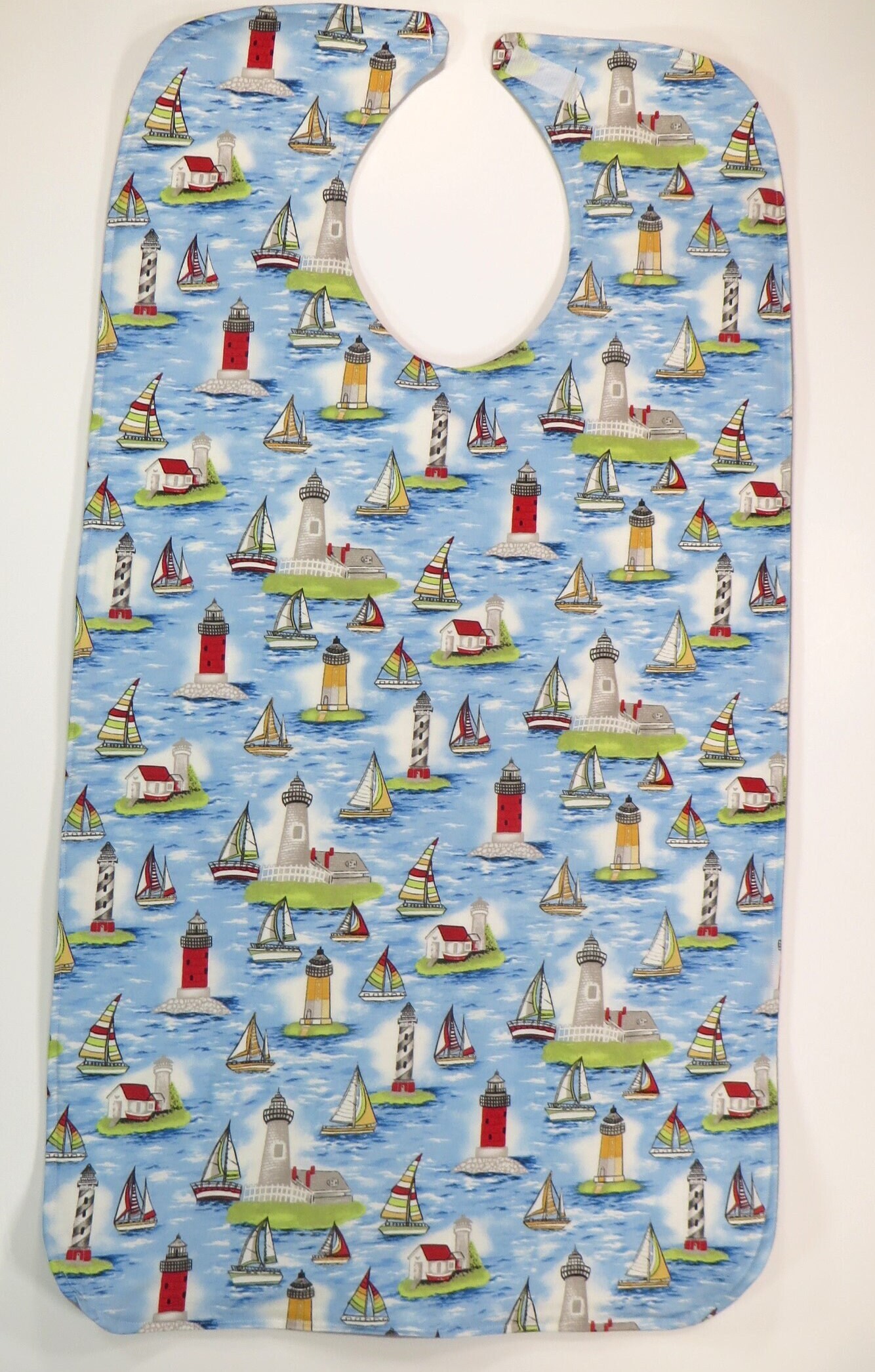 EXTRA LONG Adult Bib Special Needs Bib Lighthouse Bib Senior Gift for ...