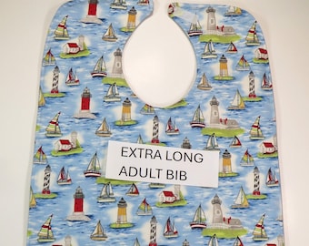 Womens EXTRA LONG Adult Bib Women Bibs Special Needs Bib Colorful ...