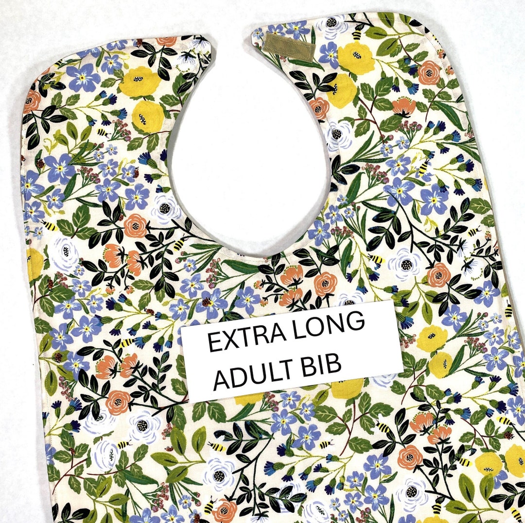Womens EXTRA LONG Adult Bib Women Bibs Special Needs Bib Colorful ...