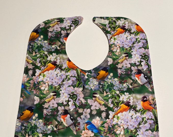 Women Adult Bib Women Bibs Special Needs Bib Birds Senior Gift for ...