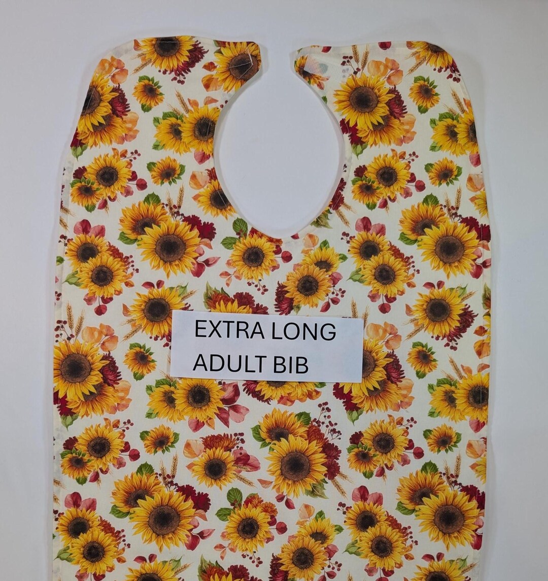 Womens EXTRA LONG Adult Bib Women Bibs Special Needs Bib Colorful ...