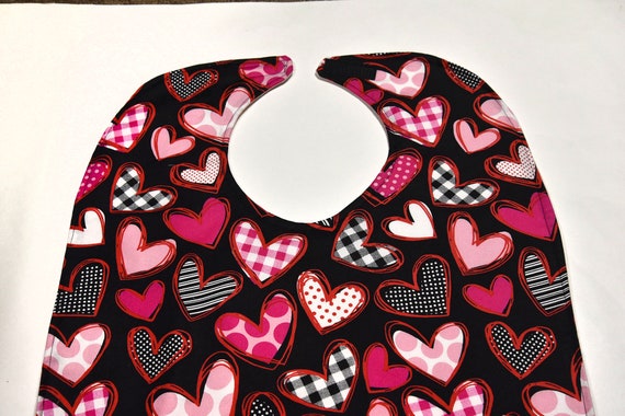Valentine Hearts Adult Bib for Women Bibs Women Gifts For | Etsy