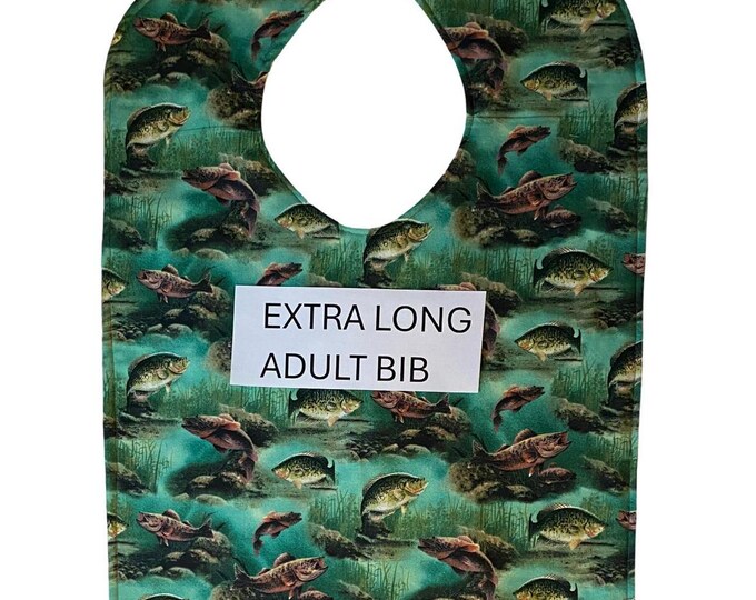EXTRA LONG Adult Bib Women or Men Bibs Special Needs Bib Senior Gift ...