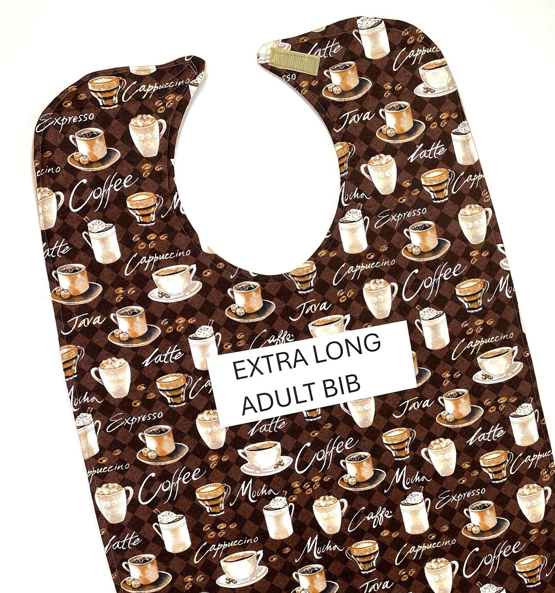 EXTRA LONG Adult Bib Special Needs Bib Senior Gift for Elderly Gift ...