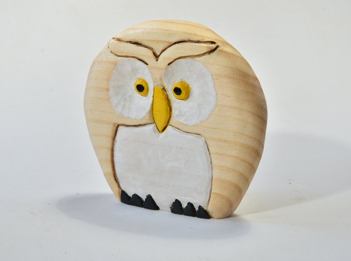 SALE Owl Wood Carving Gift for Mom Gift Owl Wood Sculpture - Etsy