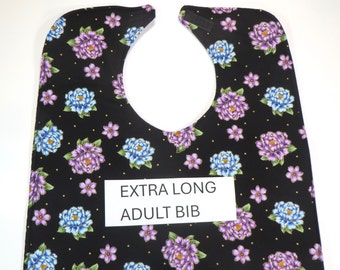 Womens EXTRA LONG Adult Bib Women Bibs Special Needs Bib Colorful ...