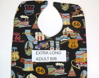 Womens EXTRA LONG Adult Bib Women Bibs Special Needs Bib Colorful ...