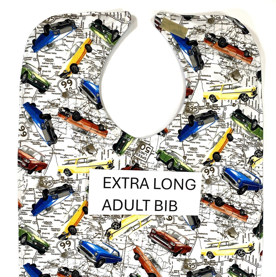 EXTRA LONG Adult Bib Women or Men Bibs Special Needs Bib Senior Gift ...