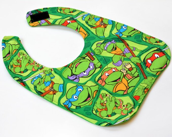 Toddler Bib Super Hero Turtle Fabric, Baby Bib Toddler Gift, Baby Items ...