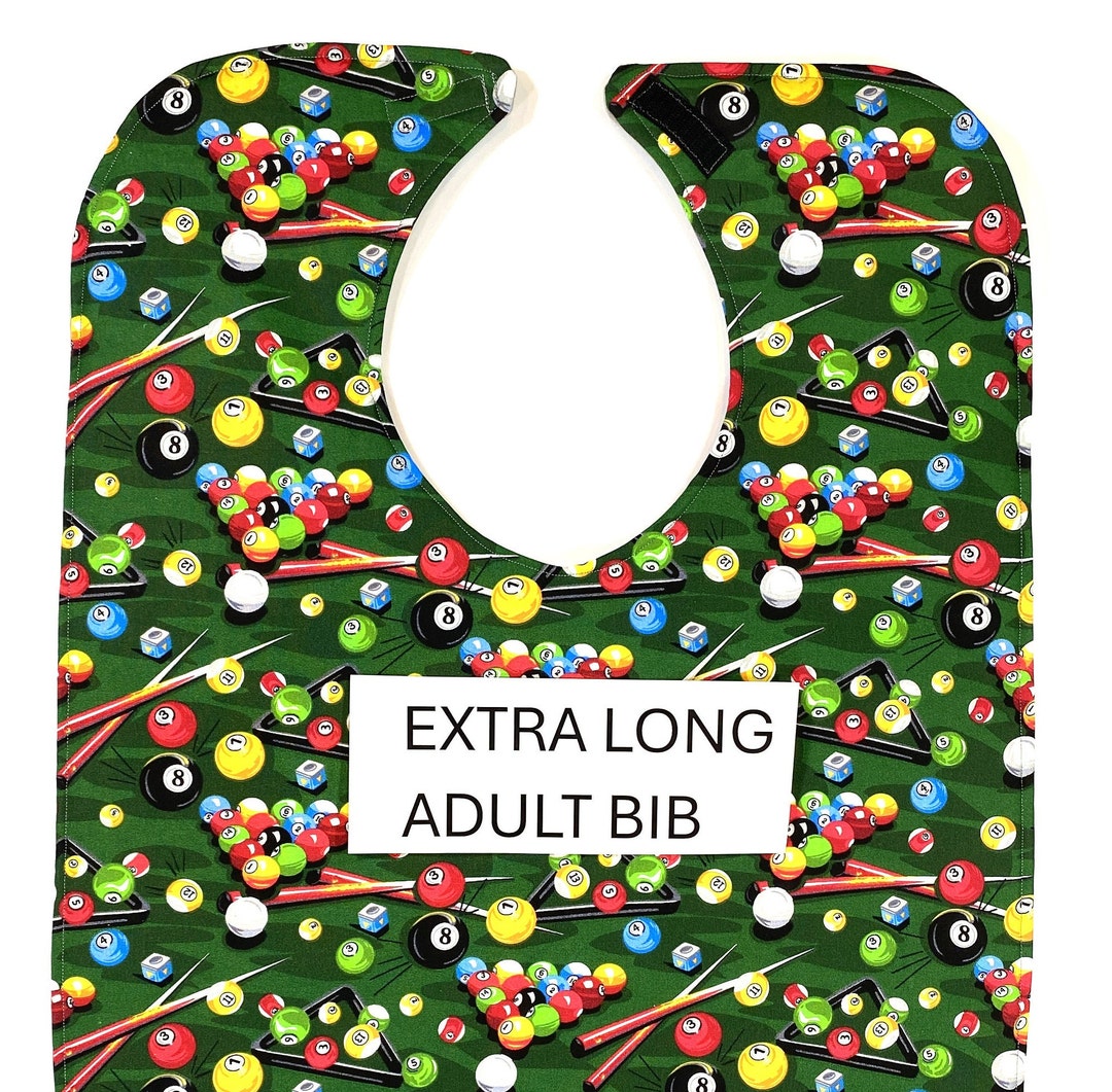 EXTRA LONG Adult Bib Women or Men Bibs Special Needs Bib Senior Gift ...