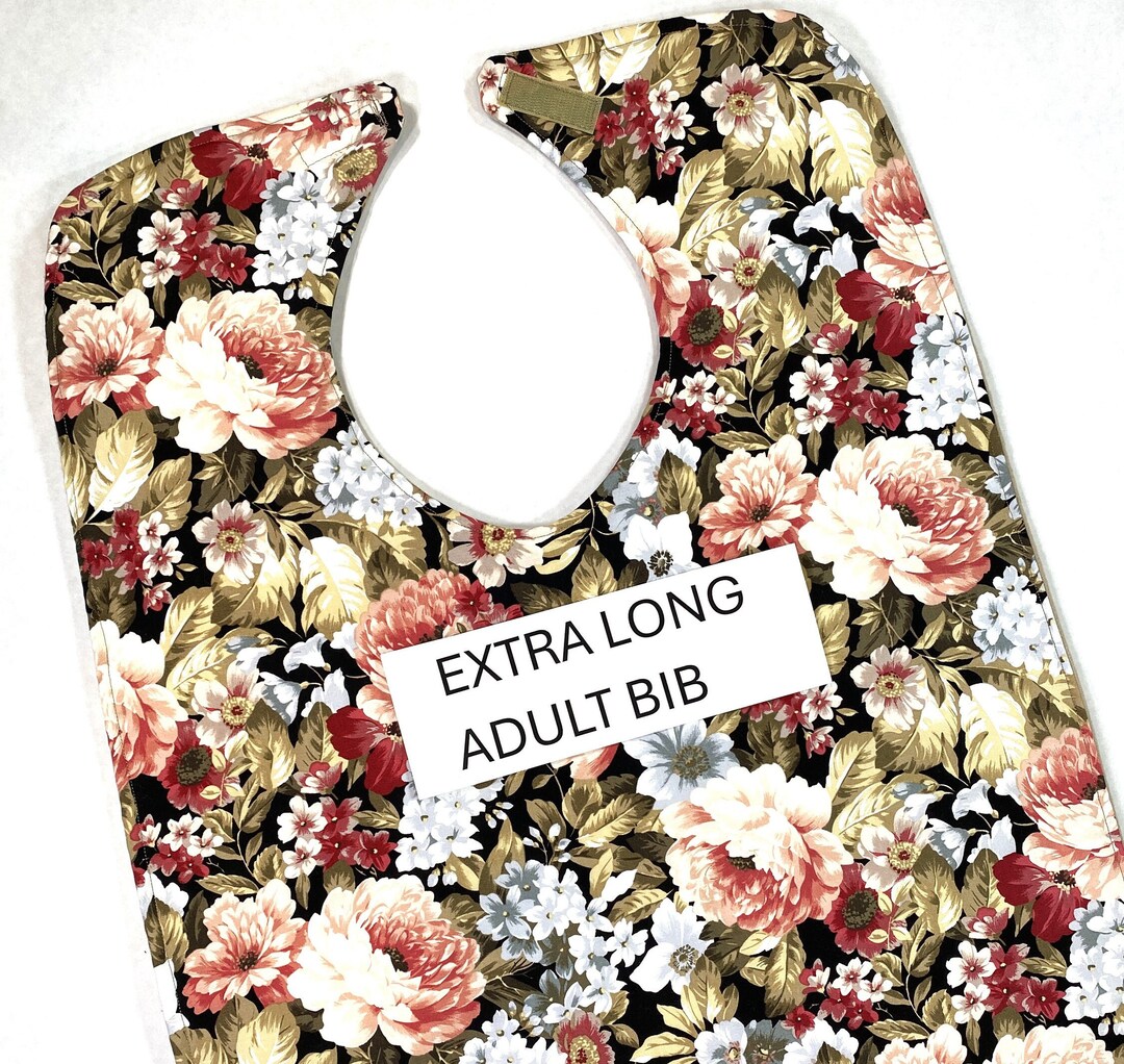 Womens EXTRA LONG Adult Bib Women Bibs Special Needs Bib Colorful ...