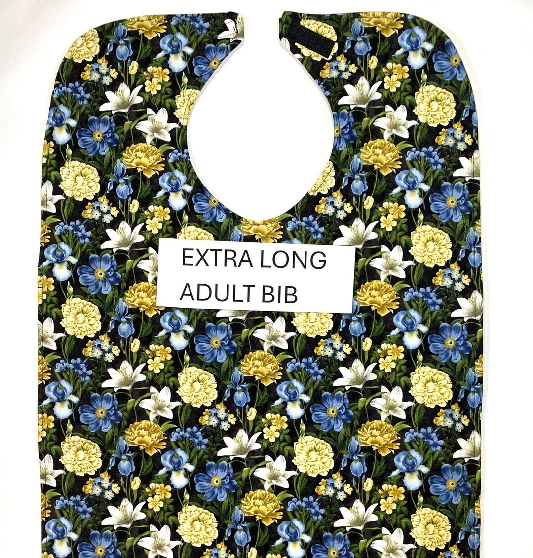 Womens EXTRA LONG Adult Bib Women Bibs Special Needs Bib Colorful ...