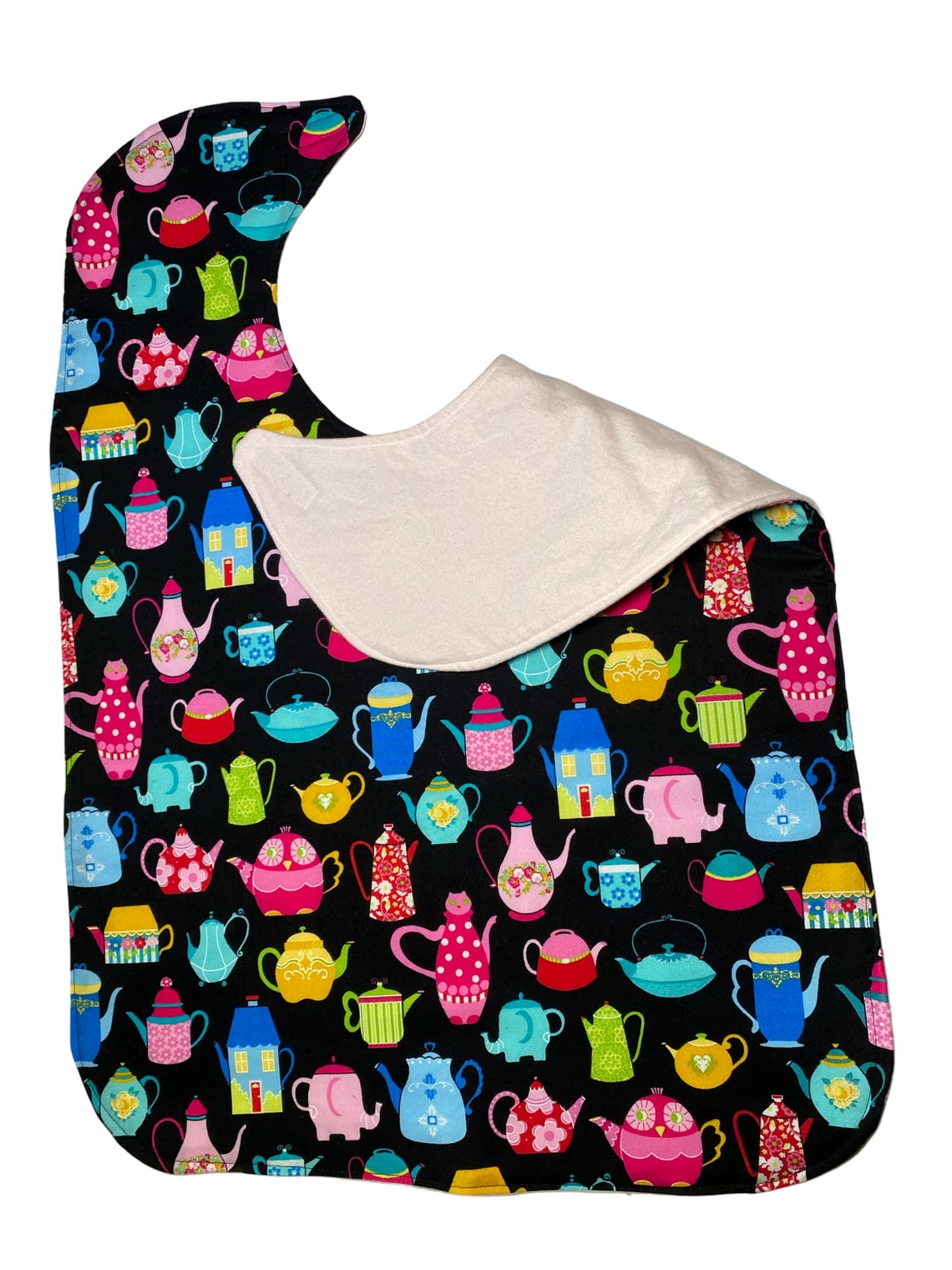 Adult Bibs for Women Bibs Handmade Colorful Tea Cups Special Needs Bibs ...
