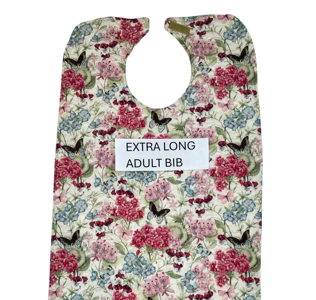 Womens EXTRA LONG Adult Bib Women Bibs Special Needs Bib Colorful ...