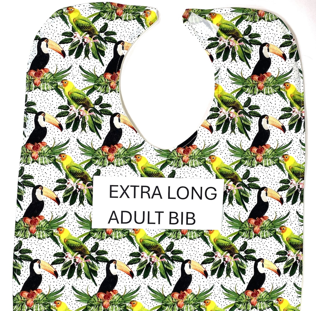 Womens EXTRA LONG Adult Bib Women Bibs Special Needs Bib Senior Gift ...