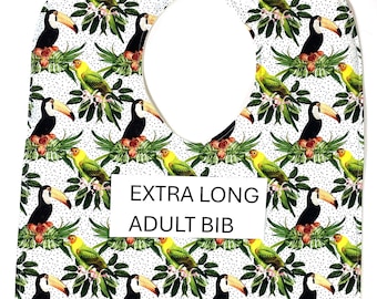 Womens EXTRA LONG Adult Bib Women Bibs Special Needs Bib Colorful ...