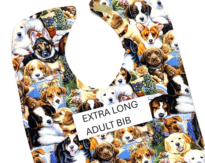Womens EXTRA LONG Adult Bib Women Bibs Special Needs Bib Senior Gift ...