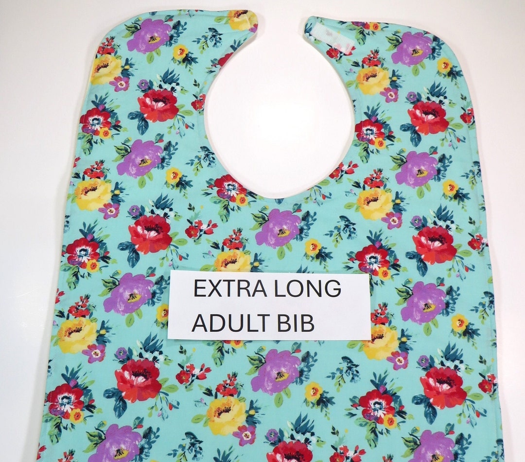 Womens EXTRA LONG Adult Bib Women Bibs Special Needs Bib Colorful ...