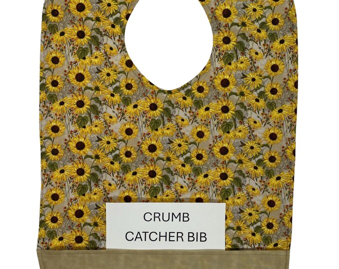 Adult Crumb Catcher Women Adult Bibs for Women Flower Grandma Gift ...