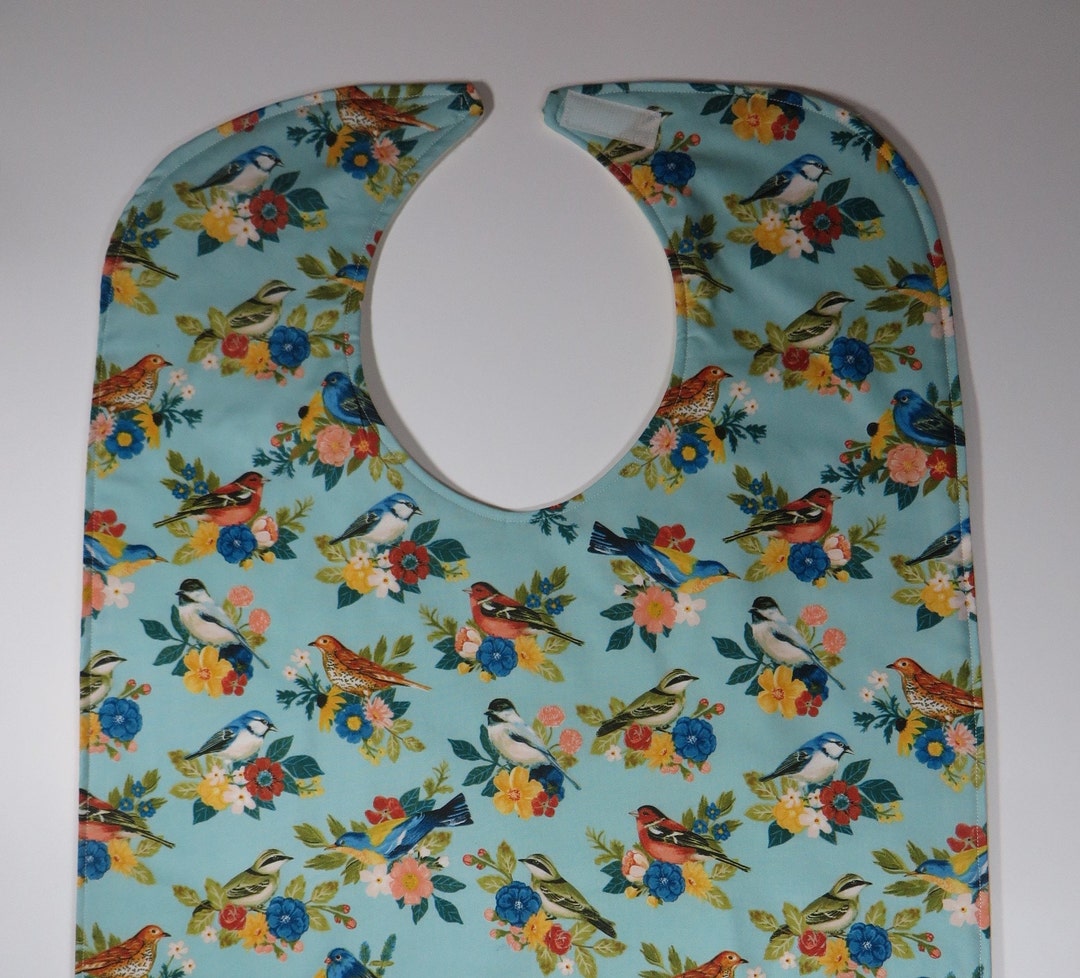 Women Adult Bib Women Bibs Special Needs Bib Birds Senior Gift for ...
