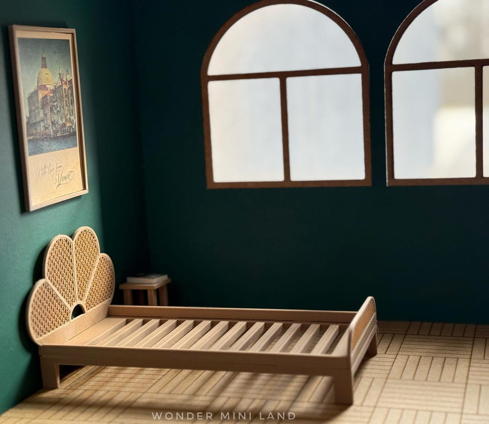 Miniature Bed, 1:12 Scale, Miniatures Furniture and Accessories - Etsy