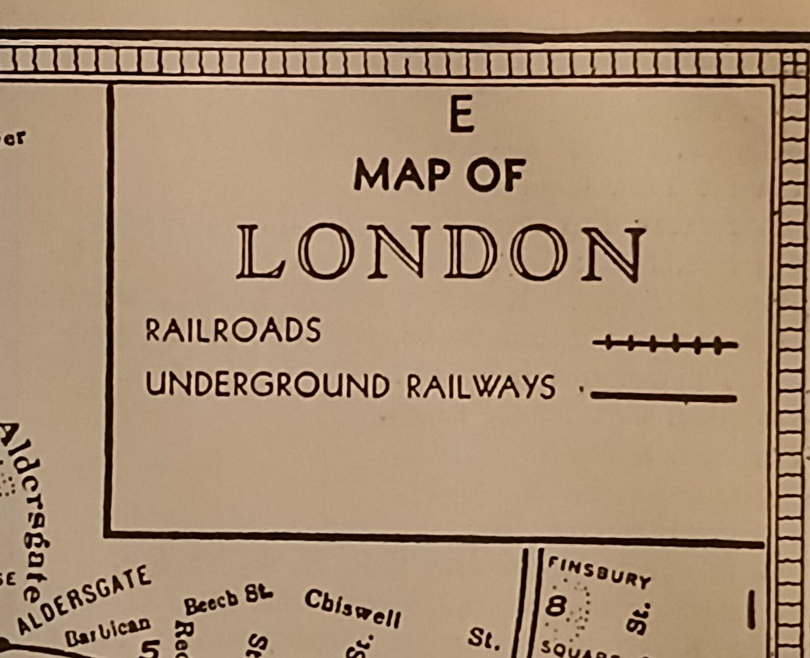 Vintage 1938 City Map of London, England by Redfield Downey-odell Co ...
