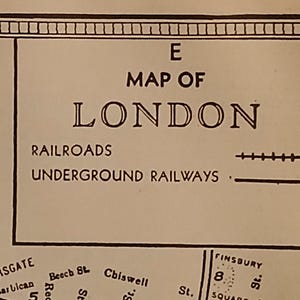 Vintage 1938 City Map of London, England by Redfield Downey-odell Co ...