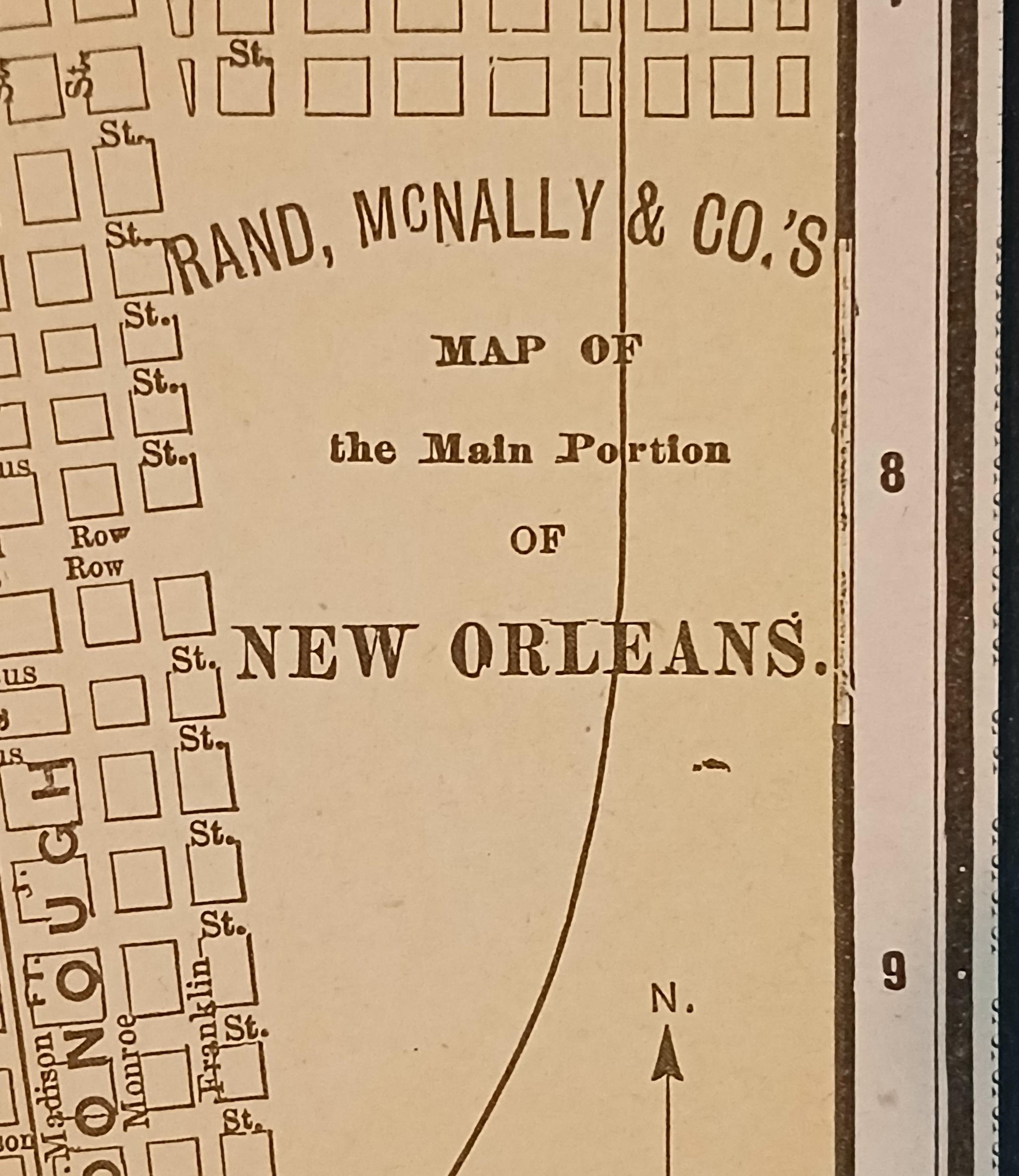 Antique 1905 Map of the Big Easy: New Orleans, Louisiana by Rand ...