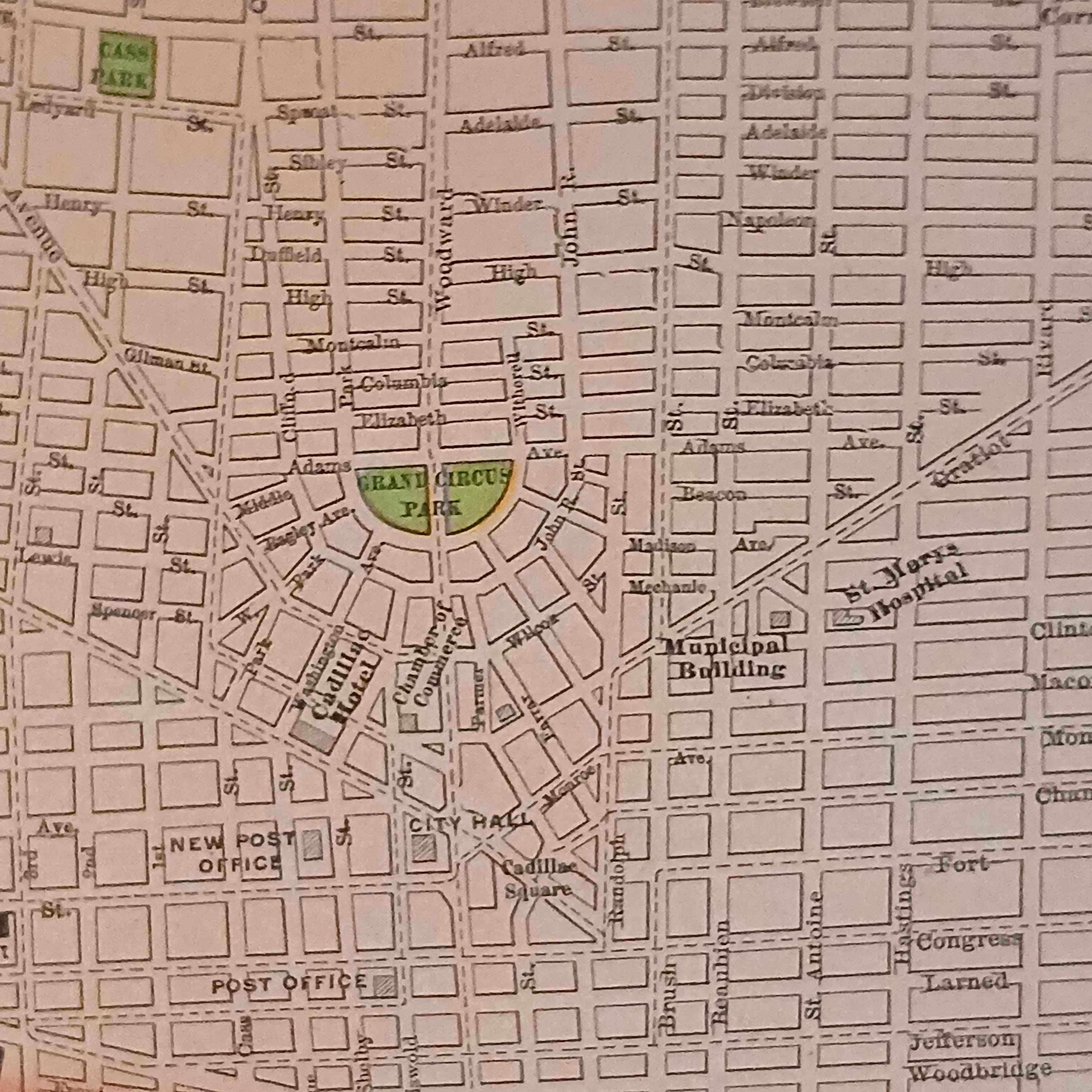 Antique 1905 Map of the City of Detroit, Michigan by Rand Mcnally - Etsy