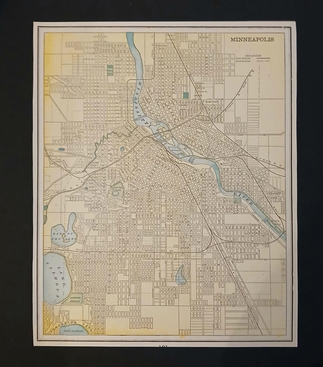 Antique 1898 Map of the City of Minneapolis, Minnesota - Etsy