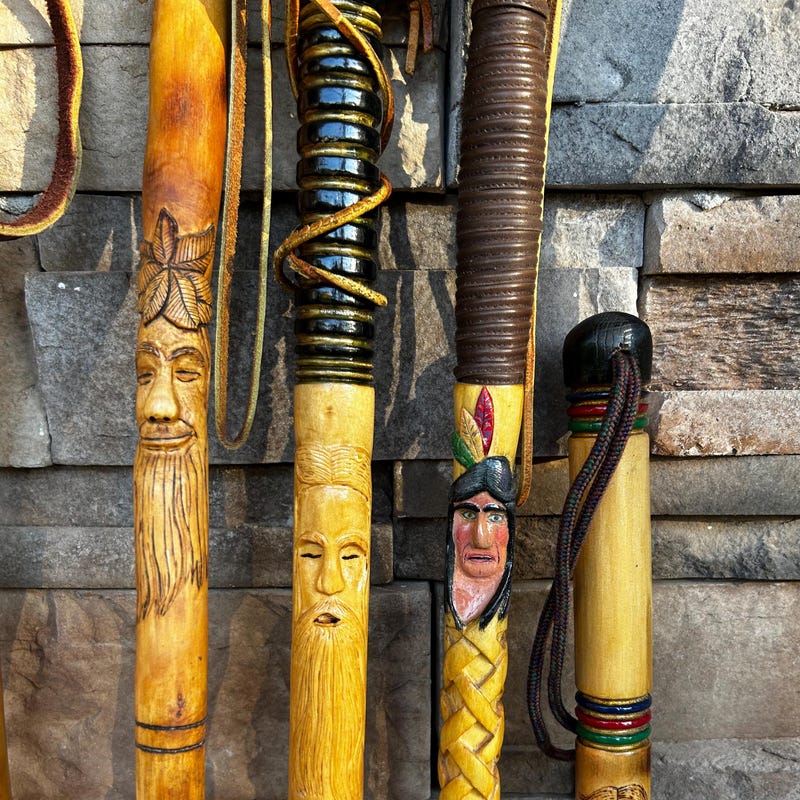 Hand Carved Walking Sticks - Etsy