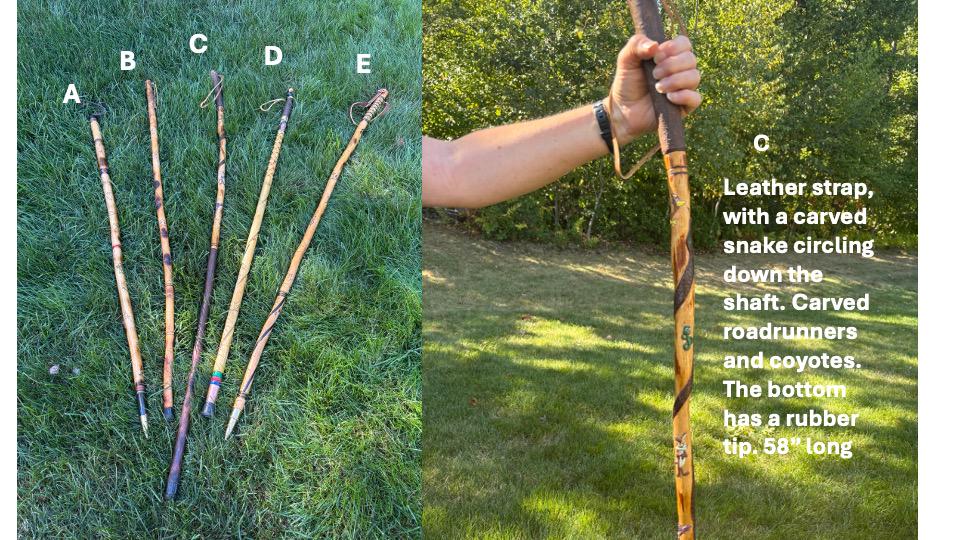 Hand Carved Wood Walking Sticks - Etsy