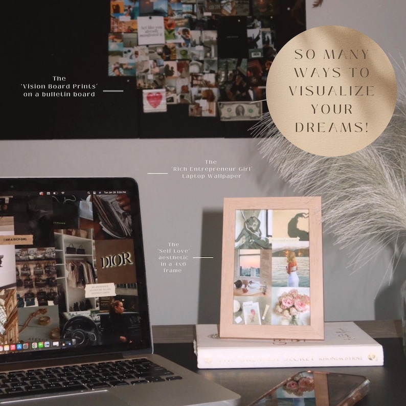 Productivity 2025 Vision Board Manifestation Phone Wallpaper Productive ...