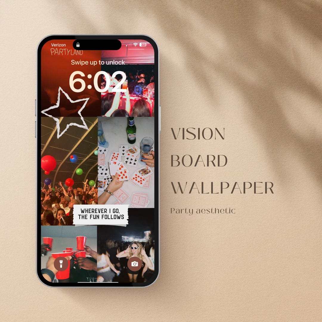 Party Girl Aesthetic Wallpaper Vision Board 2025 Social Life ...