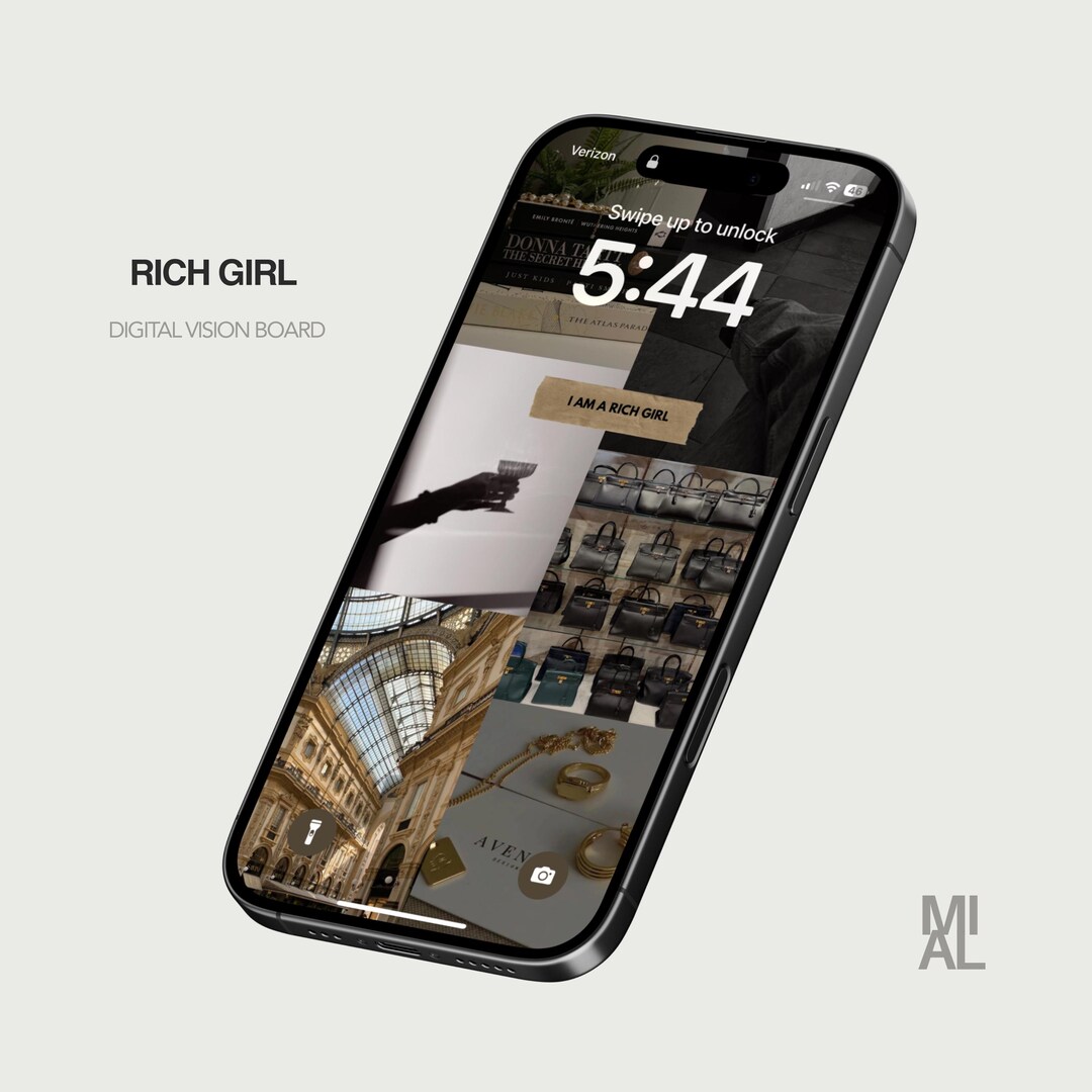Rich Girl Aesthetic Wallpaper – iPhone Manifesting Vision Board ...